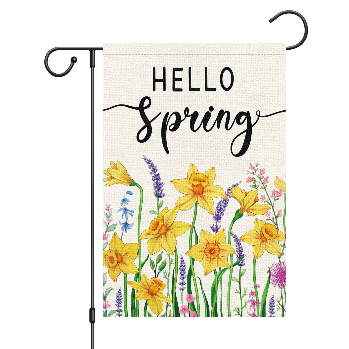 Spring Garden Flag Double Sided Vertical, Small Daffodil Floral Flower ...