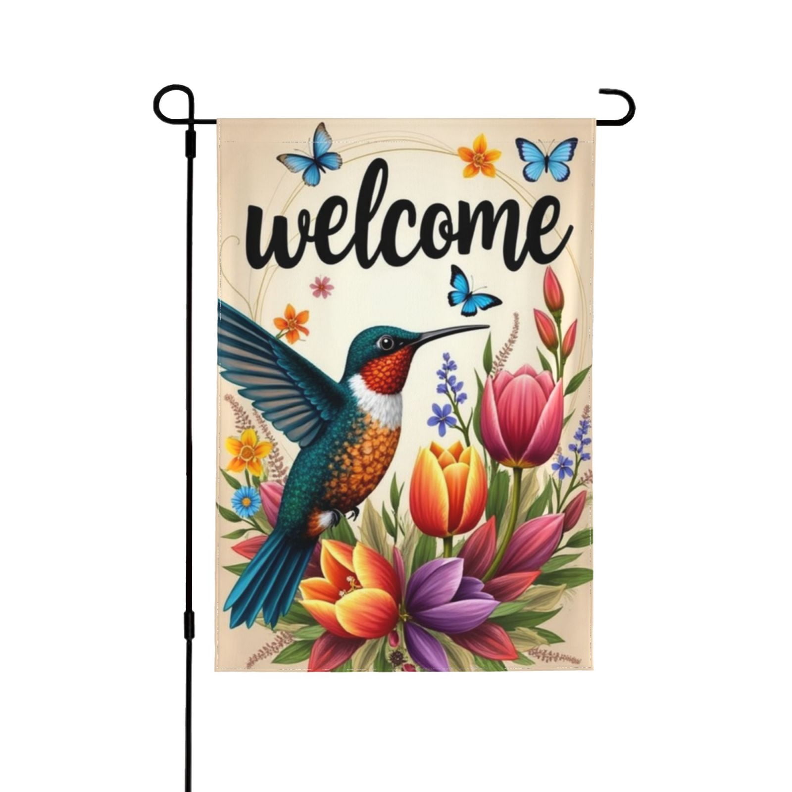 Spring Garden Flag Happy Garden Flag Welcome Spring Yard Garden Flags ...