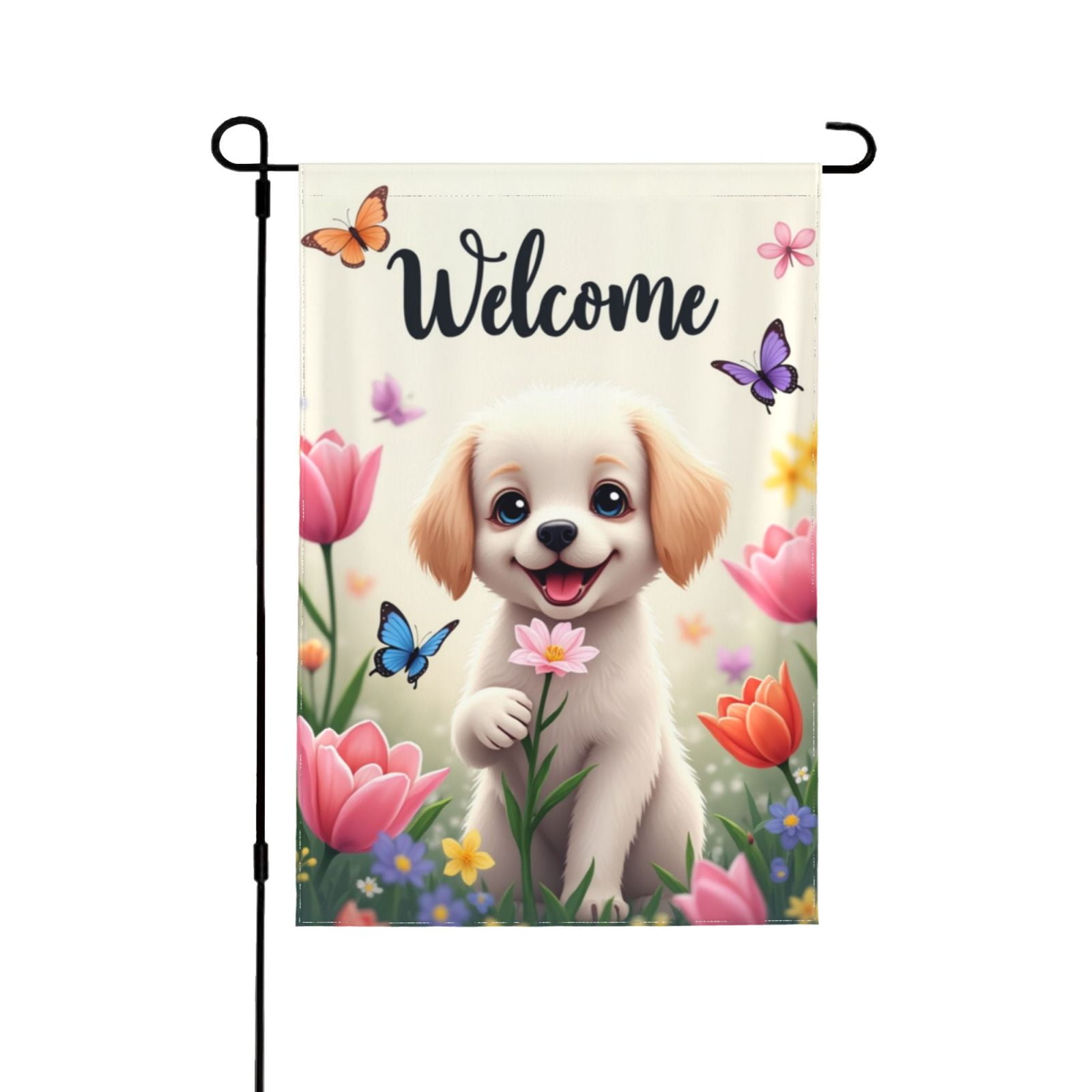 Spring Garden Flag Happy Garden Flag Welcome Spring Yard Garden Flags ...