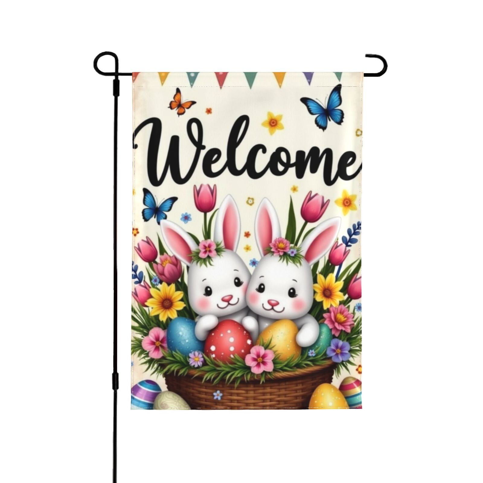 Spring Garden Flag Happy Garden Flag Welcome Spring Yard Garden Flags ...