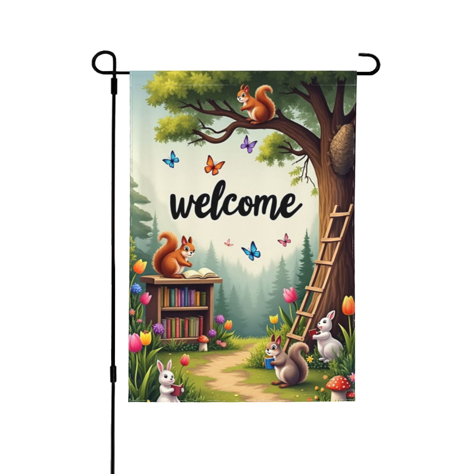 Spring Garden Flag Happy Garden Flag Welcome Spring Yard Garden Flags A ...