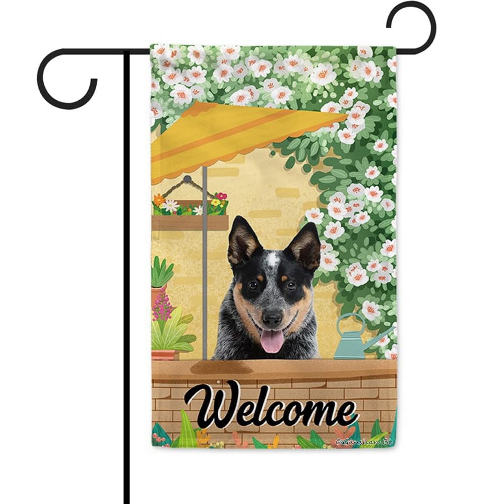 Spring Garden Flag Hello Spring Boston Terrier Vertical Double Sided ...