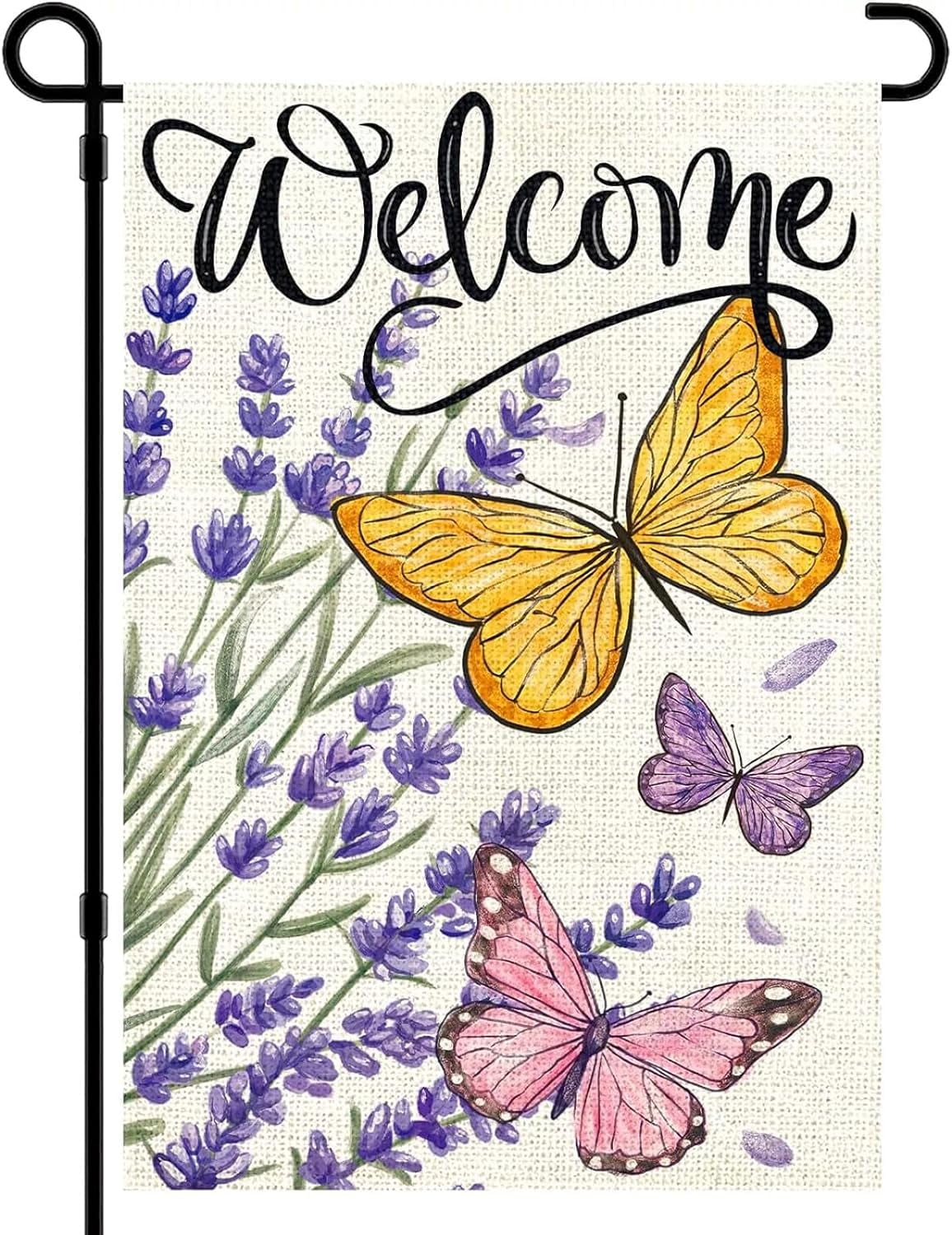 Spring Garden Flag Welcome Flags for Outside Butterfly Garden Flags ...