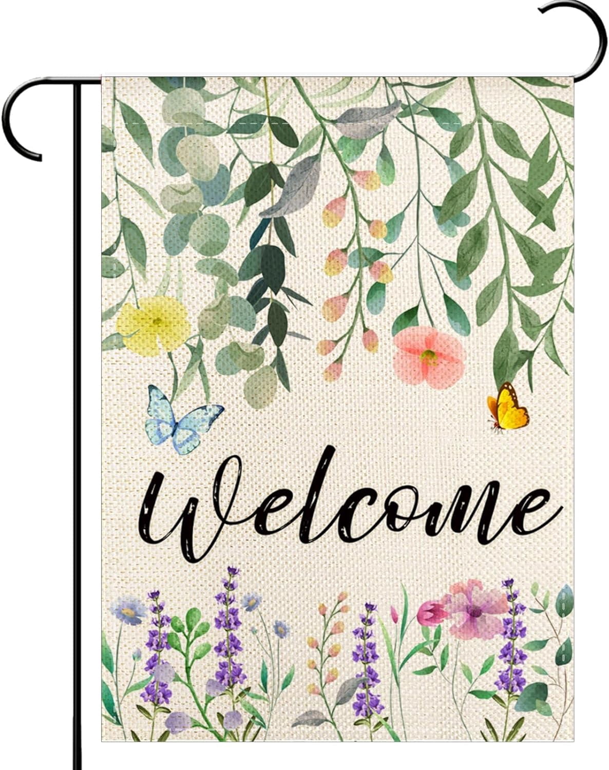 Spring Garden Flags double sided,Welcome Spring Seasonal Floral Yard ...