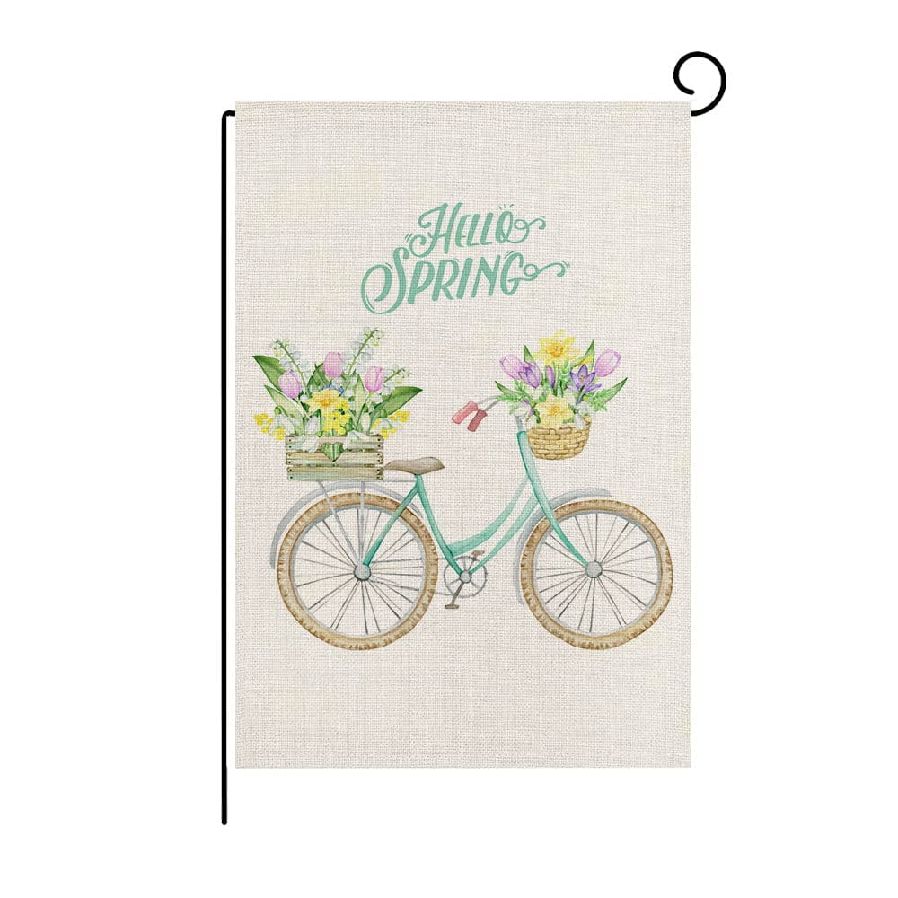 Spring Garden Flags for Outside Double Sided, Seasonal Flower Yard ...
