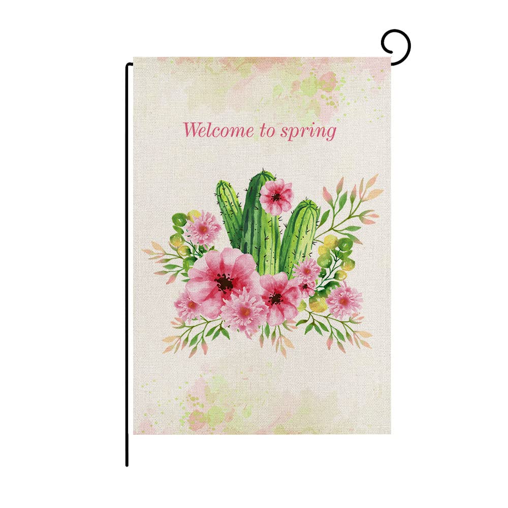 Spring Garden Flags for Outside Double Sided, Seasonal Flower Yard ...