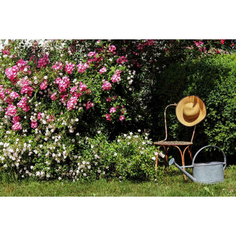 Spring Garden Greenery Decoration Backdrops Green Grass Flowers Park ...