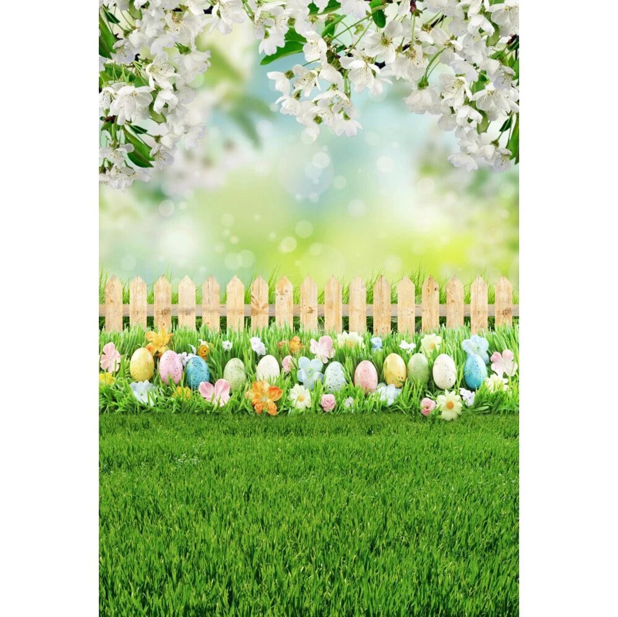 Spring Garden Lawn Backdrop Easter Background Beach Bunny Eggs Party ...