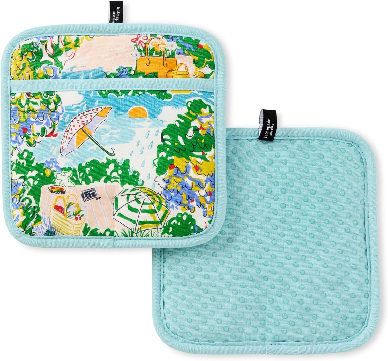 Spring Garden Pot Holder 2-Pack Set, Heat Resistant, 100% Cotton with ...