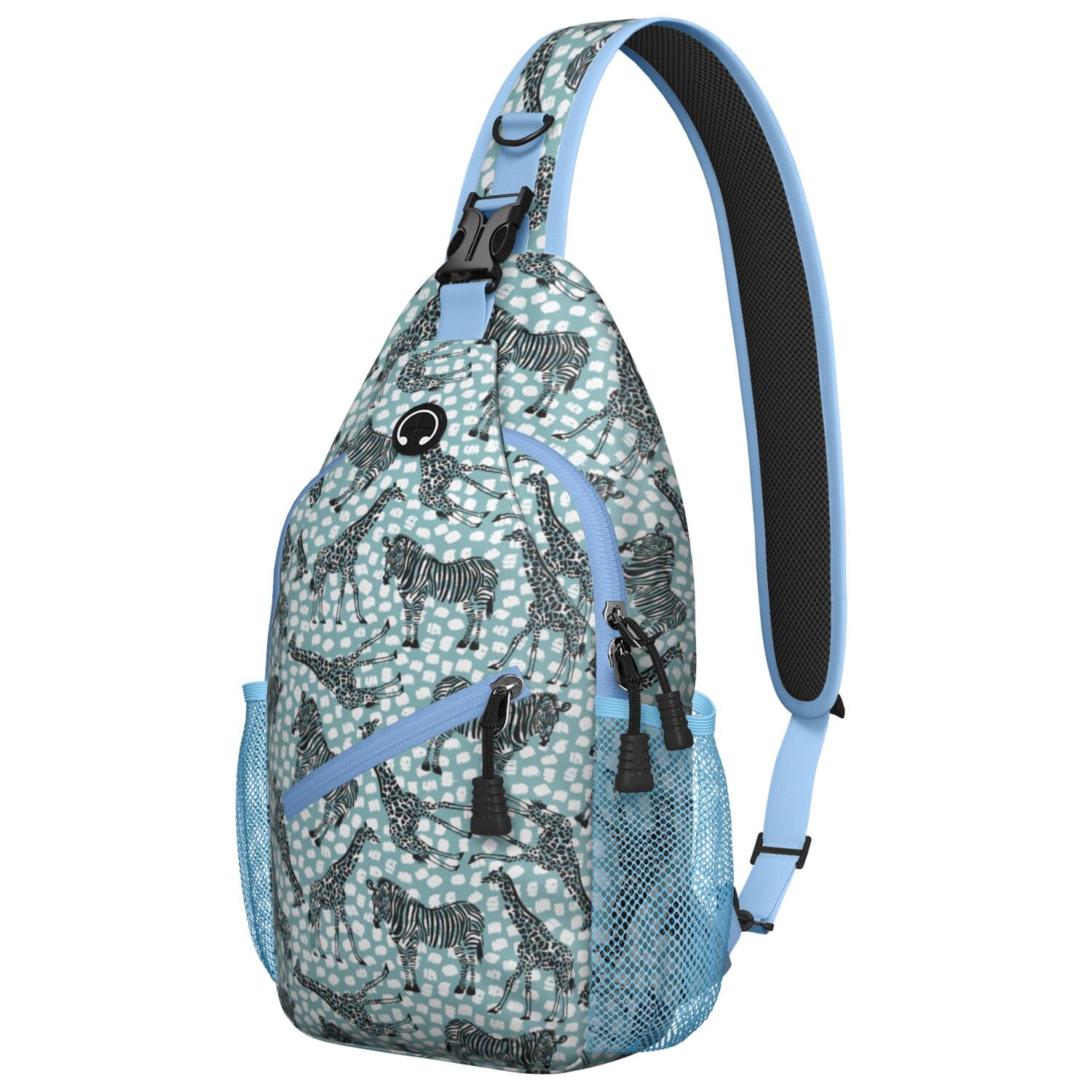 Spring Giraffe Floral Backpack - Cherry Blossom Accents Hiking Backpack ...