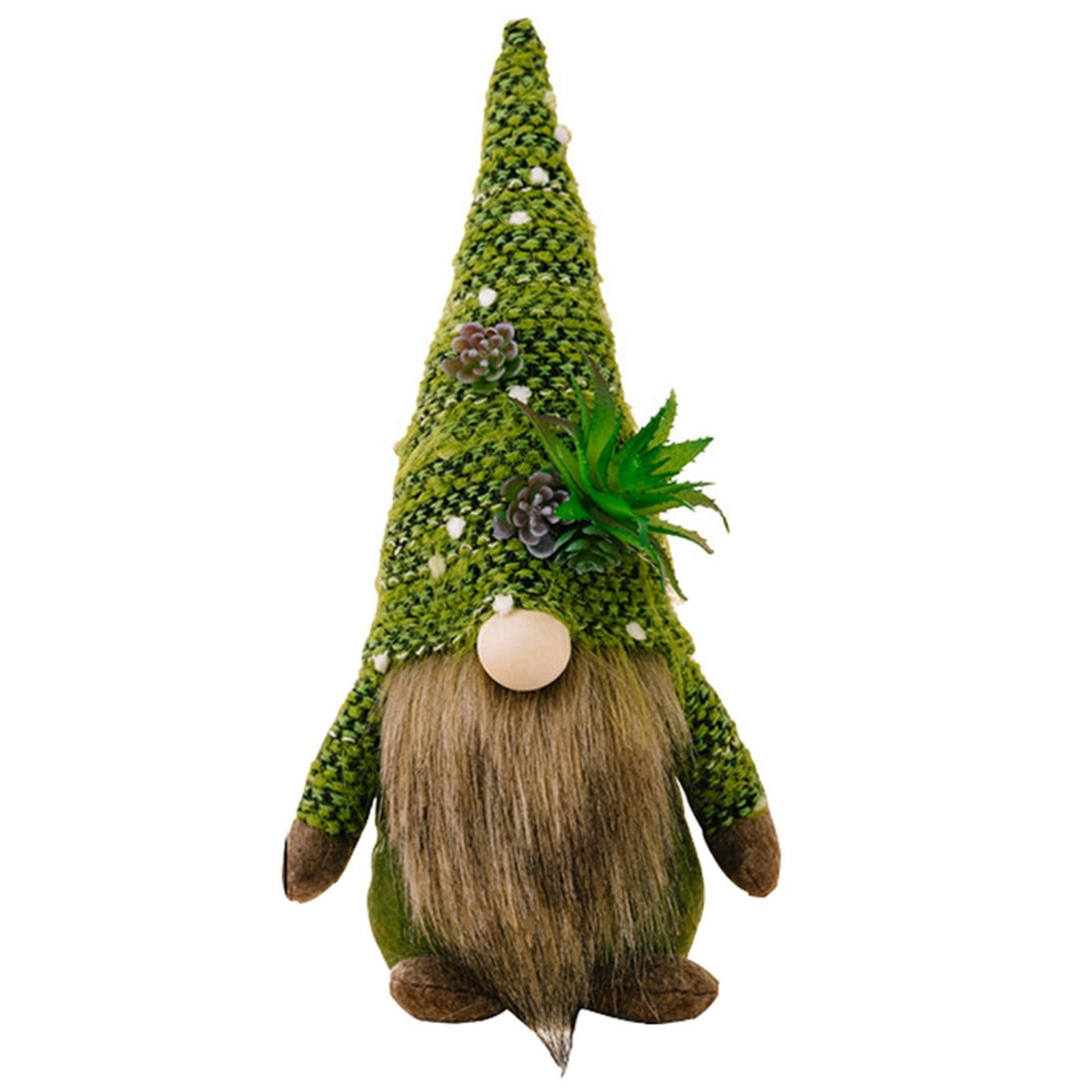 Spring Gnomes Decorations For Home Handcrafted Green Gnome Figurine ...