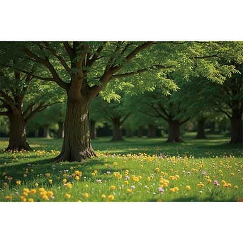 Spring Gre Forest Backdrop Natural Gard Park Cherry Blossom Floral ...