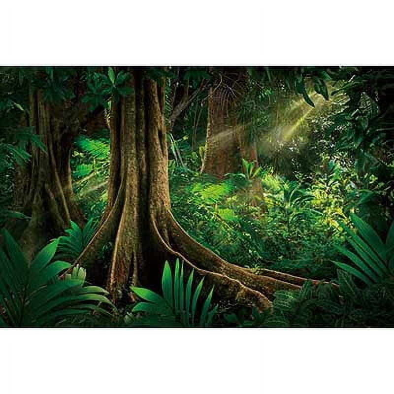 Spring Gre Forest Tree Grass Leaves Backdrop Tropical Rainforest ...
