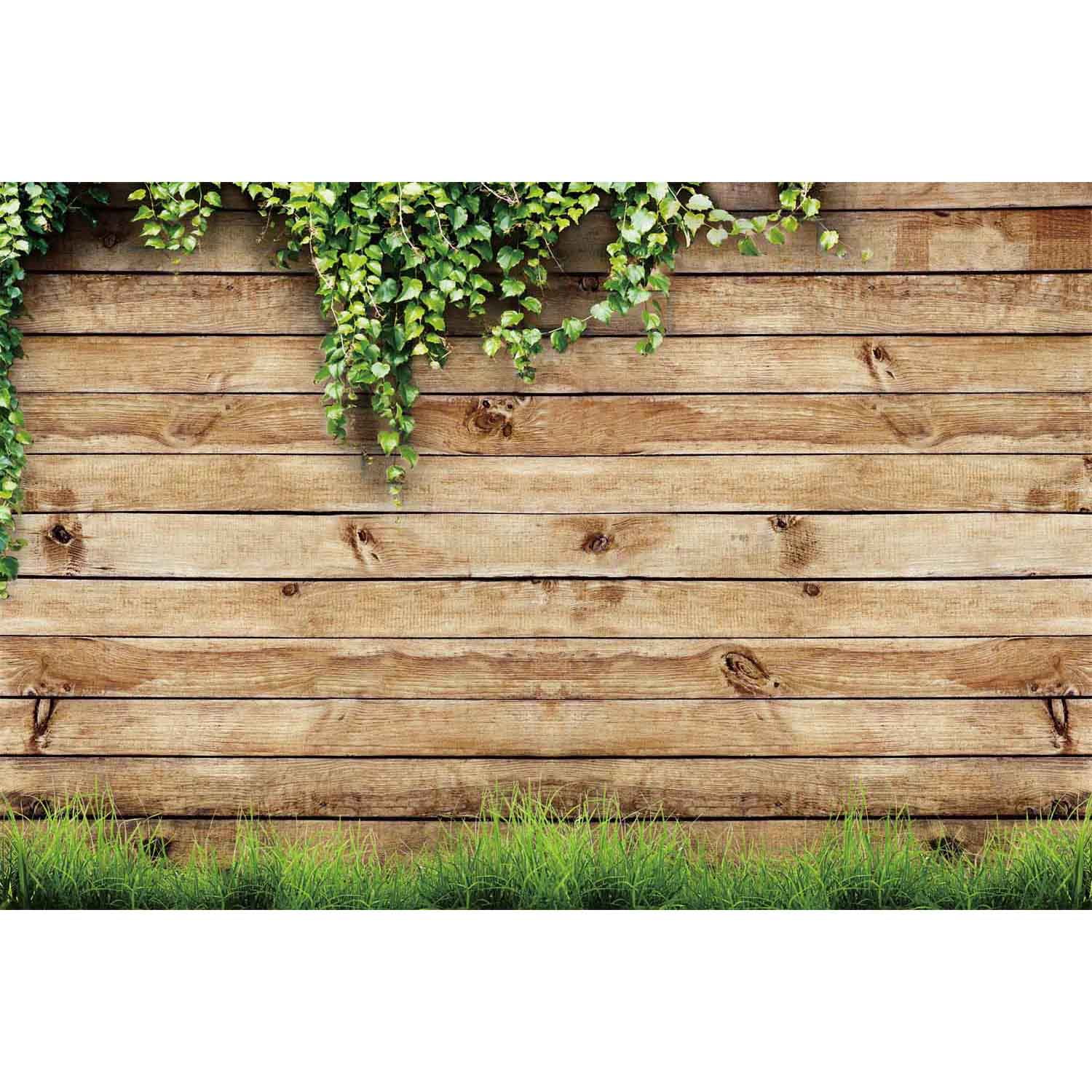 Spring Gre Grass Backdrop Photography Brick Wood Fce Arch Wall Gard ...