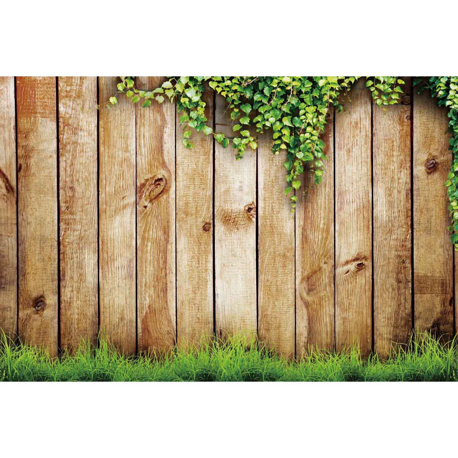 Spring Gre Grass Backdrop Photography Brick Wood Fce Arch Wall Gard ...