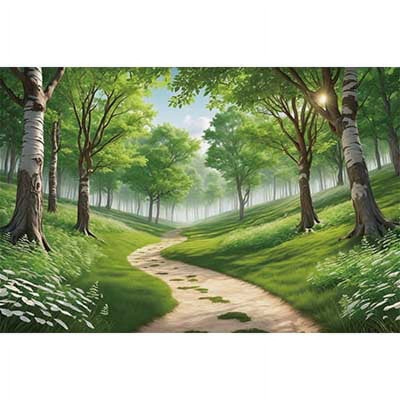 Spring Gre Nature Landscape Photography Backdrop Wild Bridge River ...