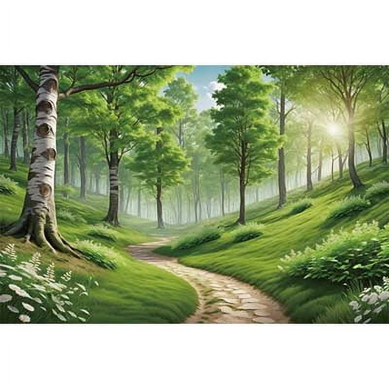 Spring Gre Nature Landscape Photography Backdrop Wild Bridge River ...