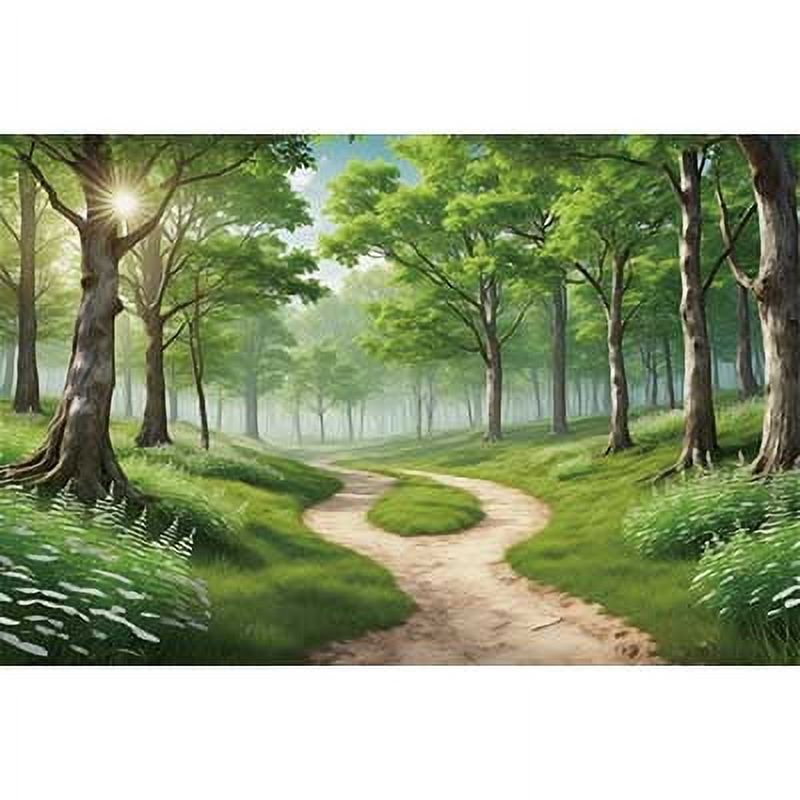 Spring Gre Nature Landscape Photography Backdrop Wild Bridge River ...