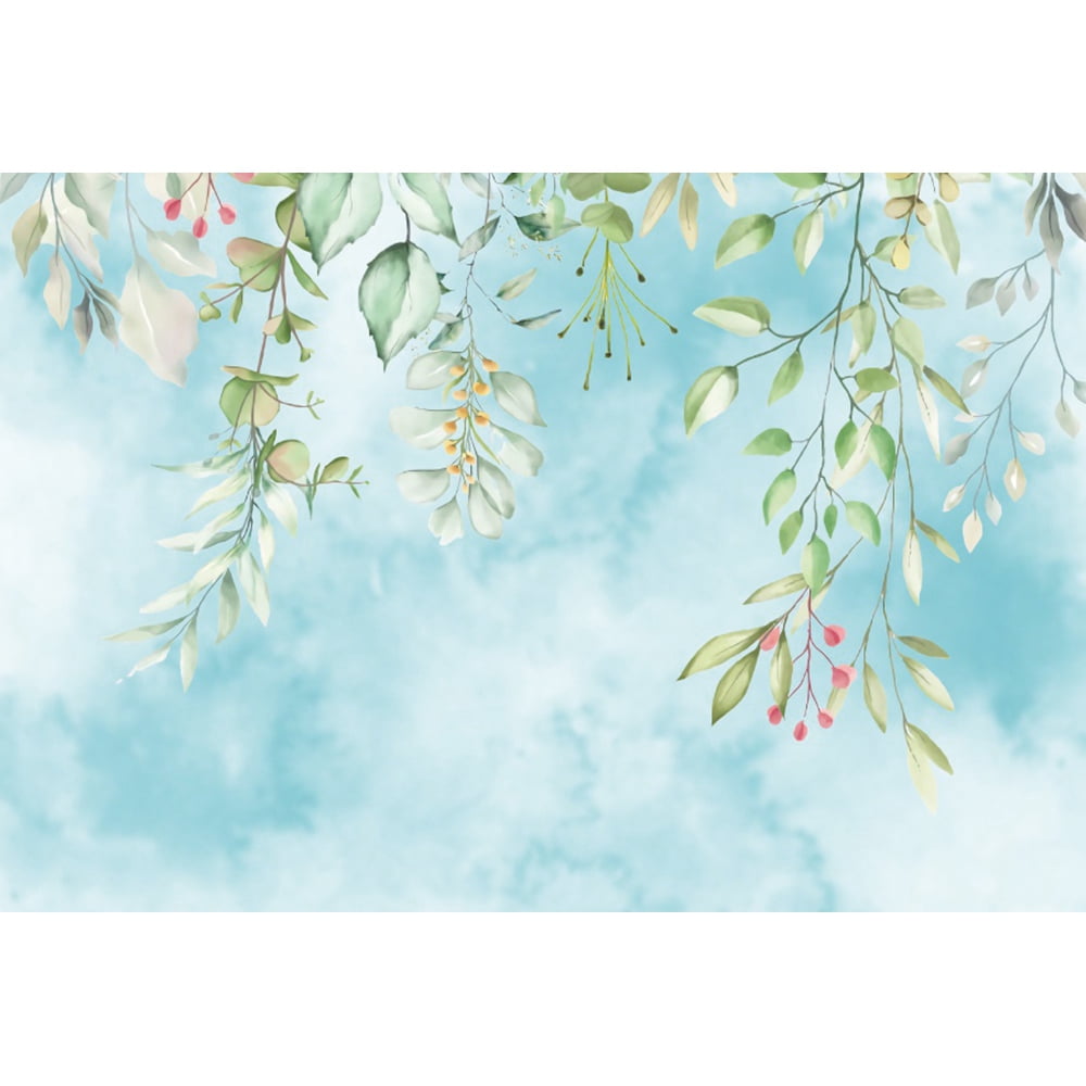 Spring Green Eucalyptus Leaves Backdrops Greenery Wedding Baby Birthday Party r Customized ...