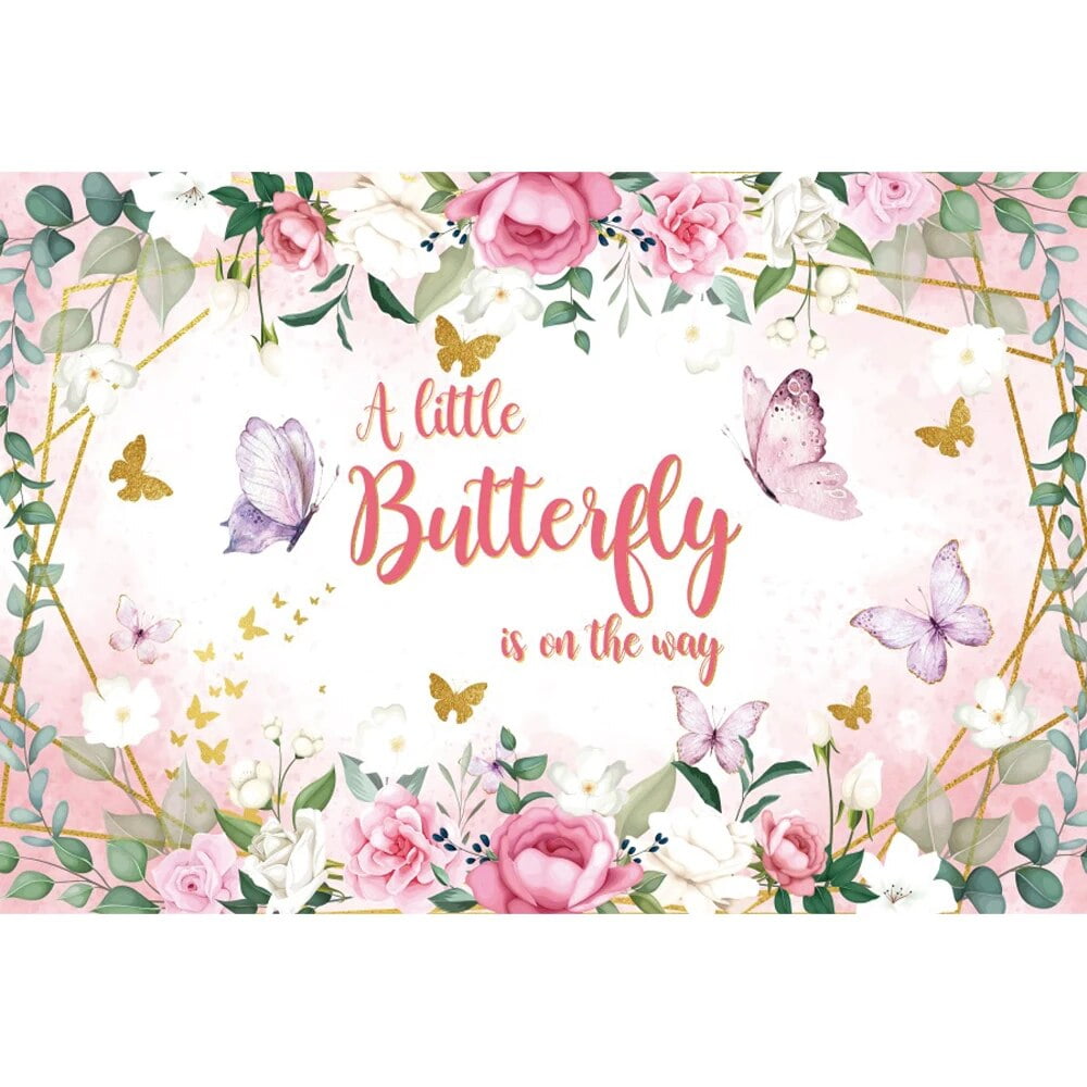 Spring Green Leaves Happy Birthday Backdrop Custom Name Newborn Shower ...