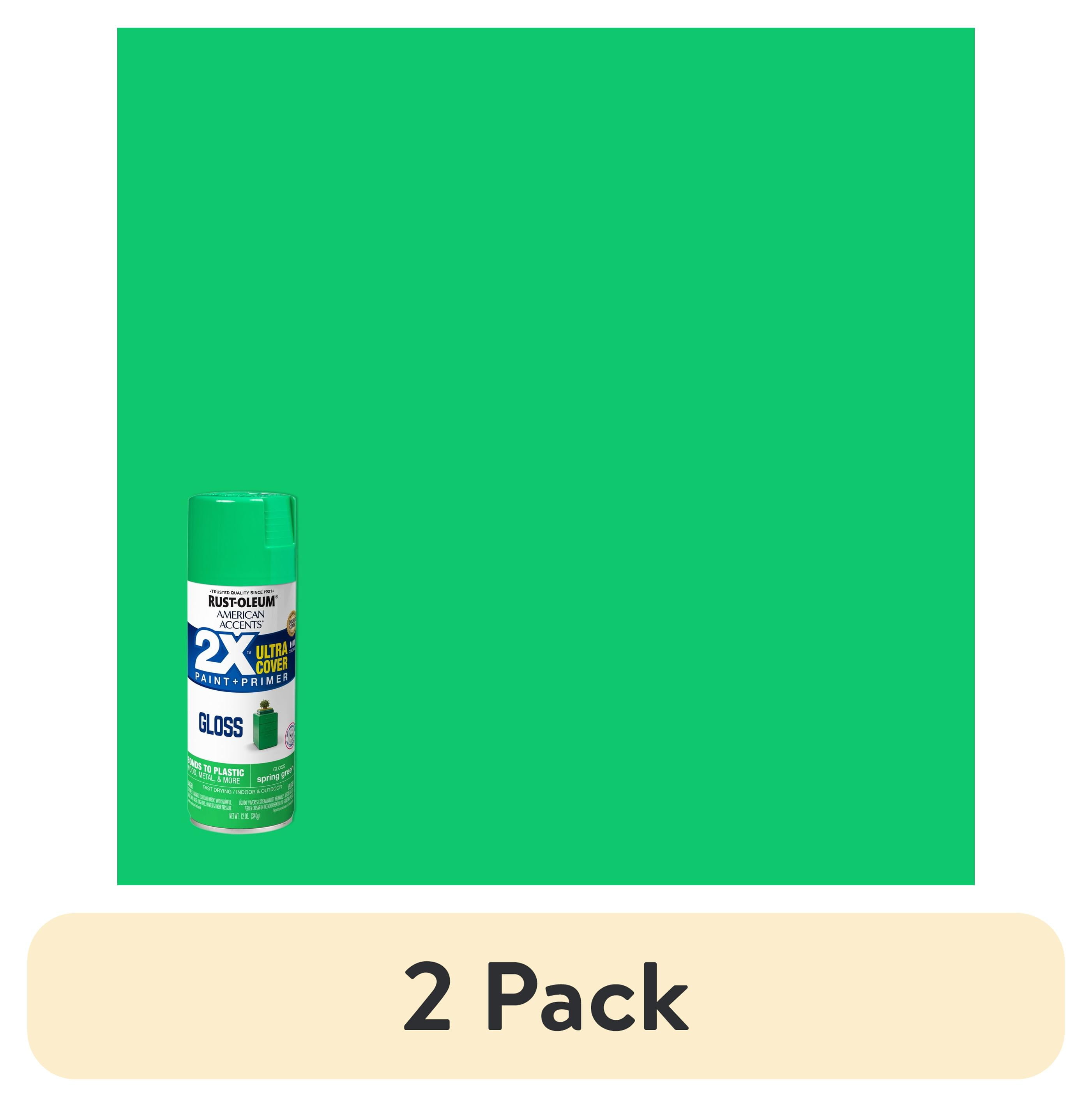 (2 pack) Spring Green, Rust-Oleum American Accents 2X Ultra Cover Gloss ...
