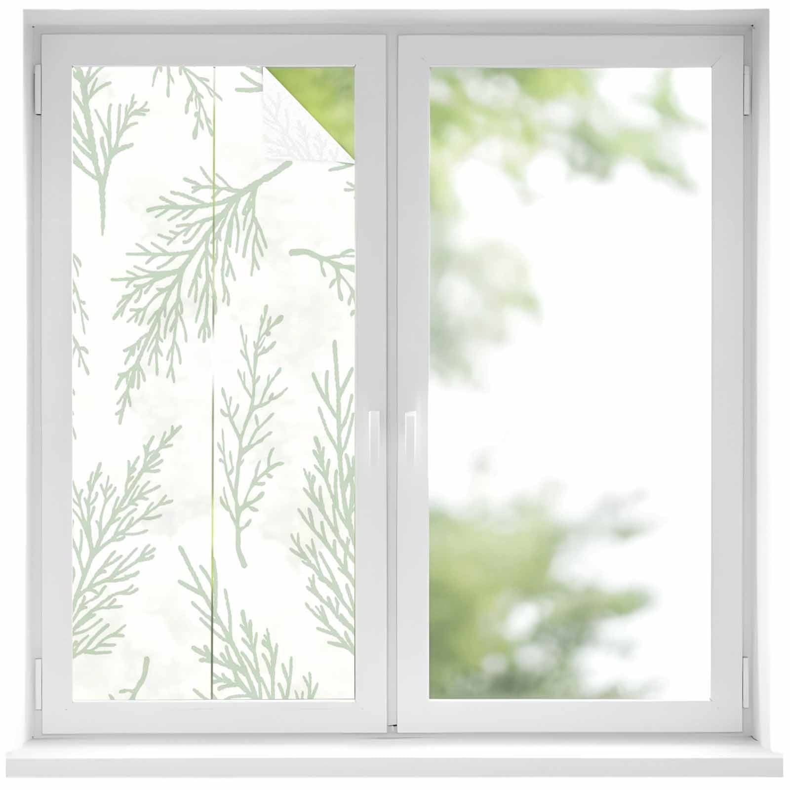 Spring Green Tree Branches Window Privacy Film, Farmhouse Nature ...