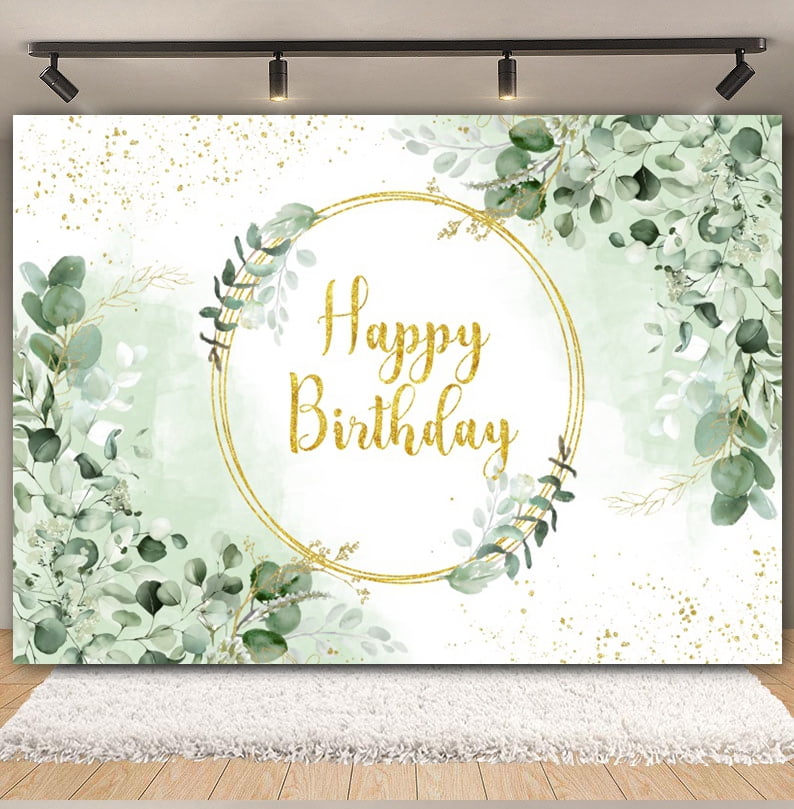 Spring Greery Eucalyptus Leaves Backdrop Gre Leaf Flower Baby Shower ...