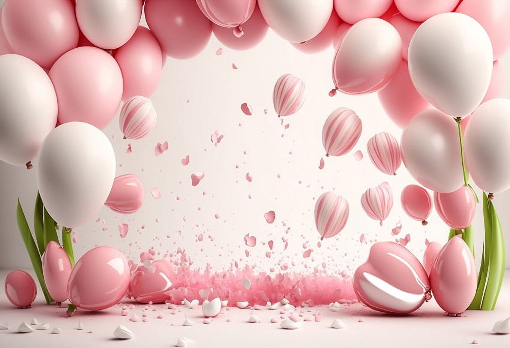 Spring Happy Easter Balloons Kids Birthday Party Cake Smash Portrait r ...