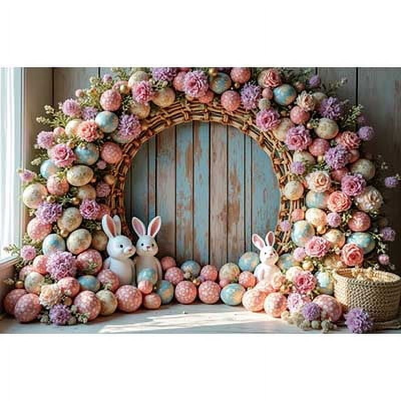 Spring Happy Easter Photography Backdrop Gard Flower Fce Egg Party ...