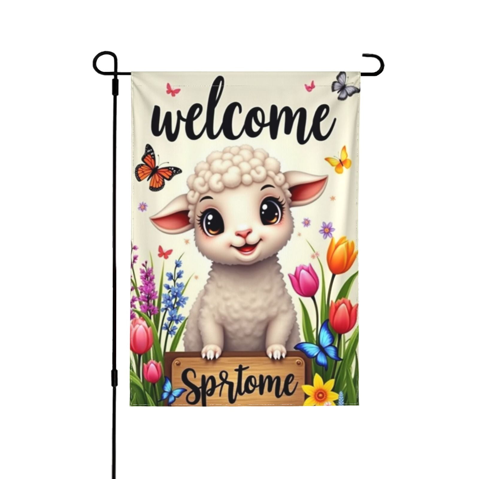 Spring Happy Garden Flag Welcome Spring Yard Garden Flags Cute Spring ...