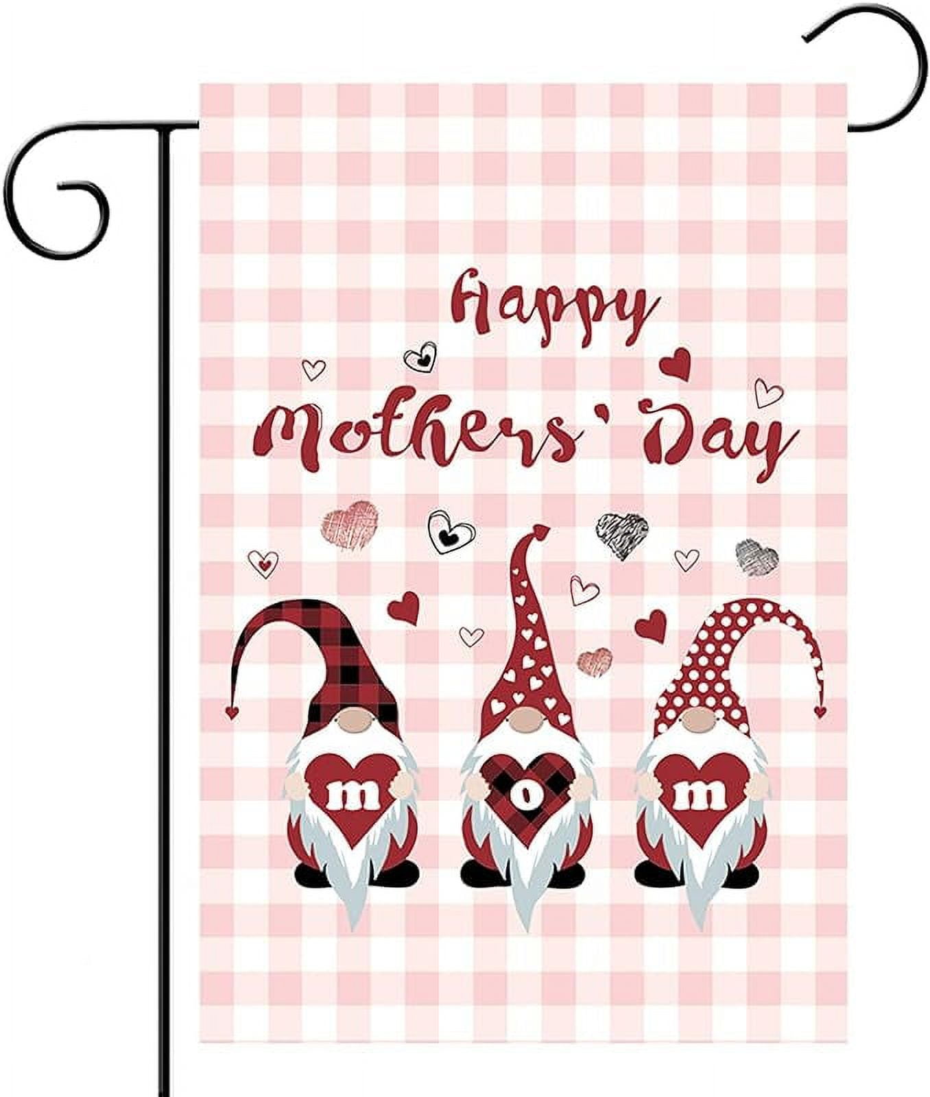 Spring Happy Mothers Day Garden Flags for Outside 12x18 Double Sided ...