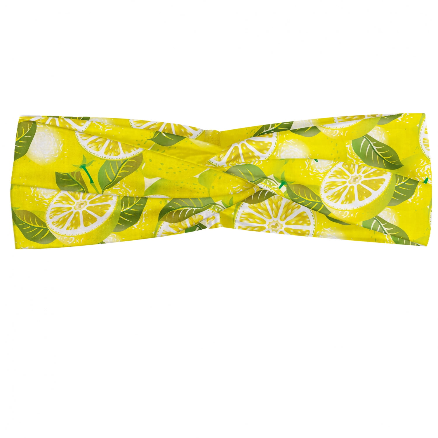 Spring Headband, Fresh Lemon Slices with Leaves Background Soft Fruit ...