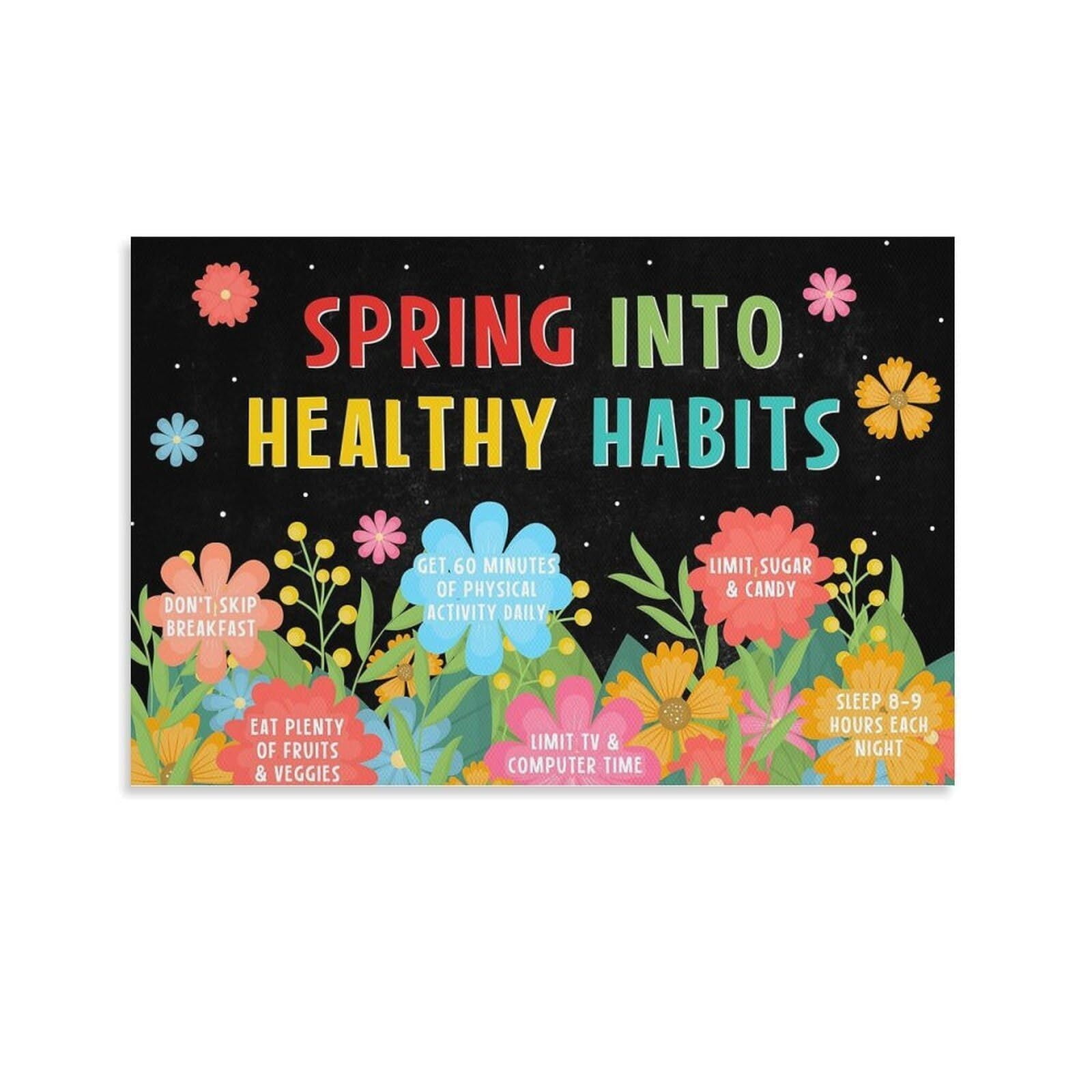 Spring Into Healthy Habits New Clinic Poster Health Office Wall Art for ...