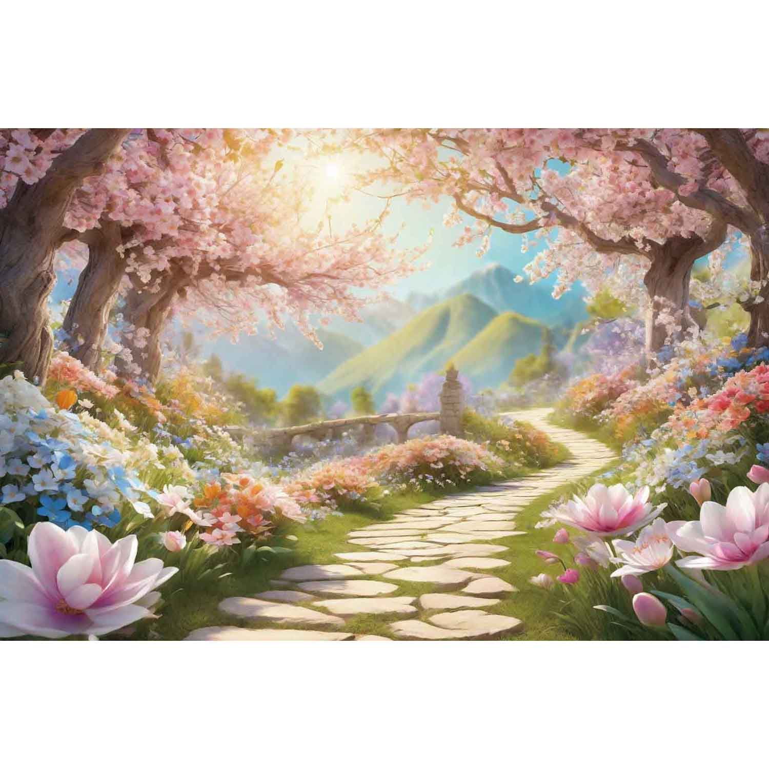 Spring Holiday Background for Photography Pink Flower Cherry Blossom ...