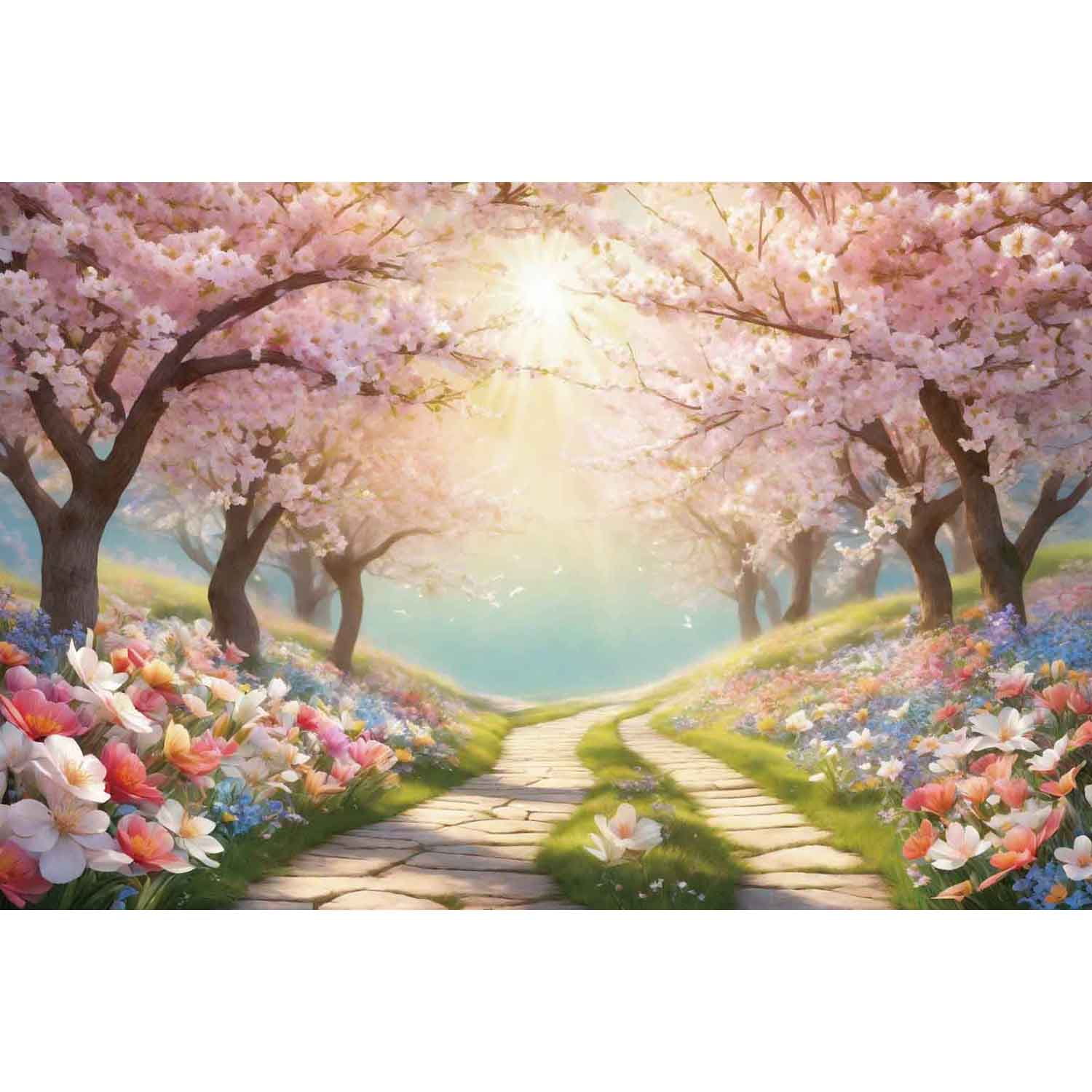 Spring Holiday Background for Photography Pink Flower Cherry Blossom ...