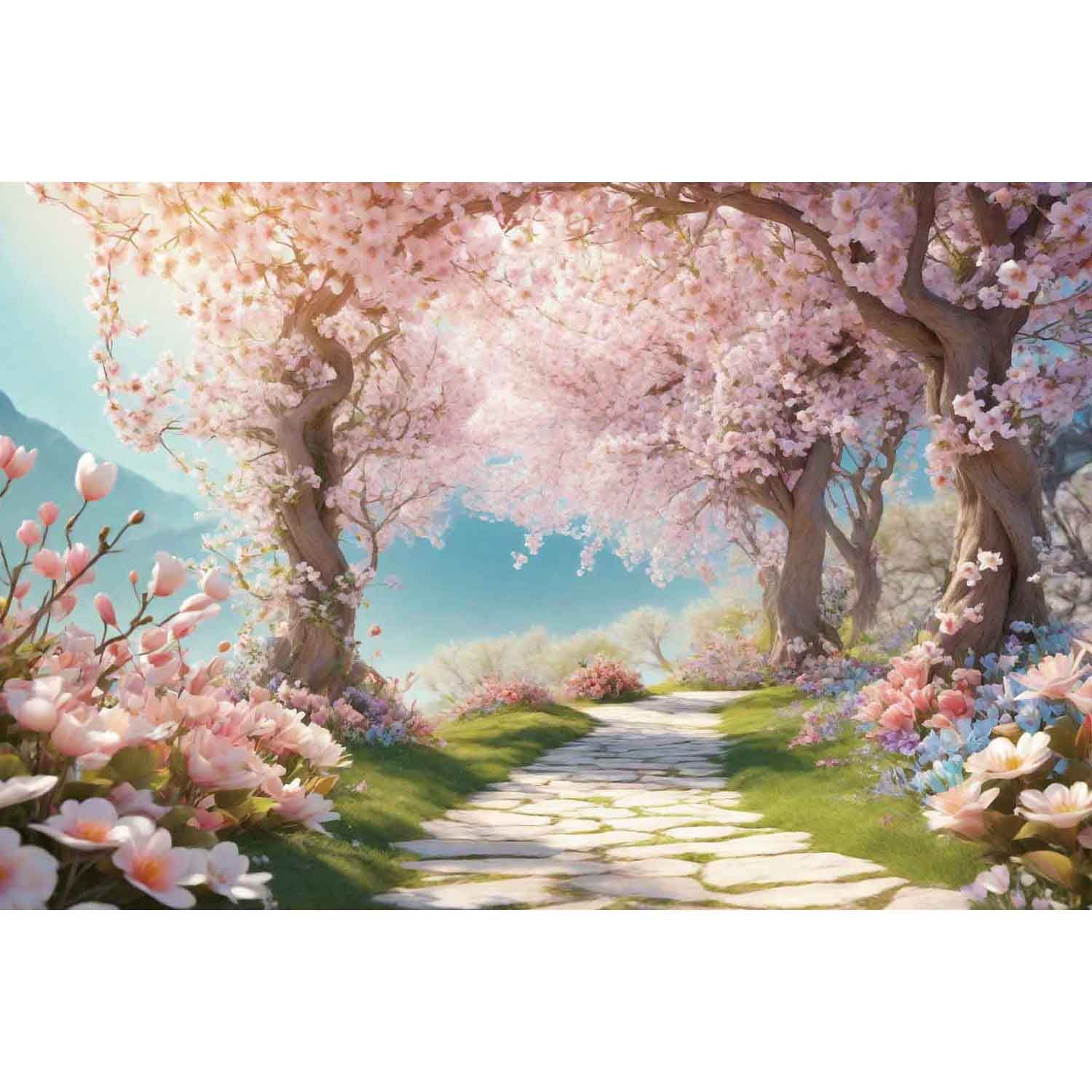 Spring Holiday Background for Photography Pink Flower Cherry Blossom ...