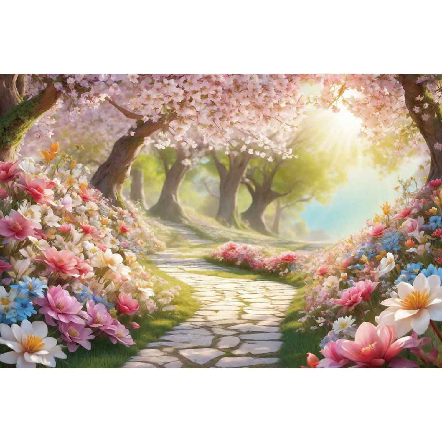 Spring Holiday Background for Photography Pink Flower Cherry Blossom ...