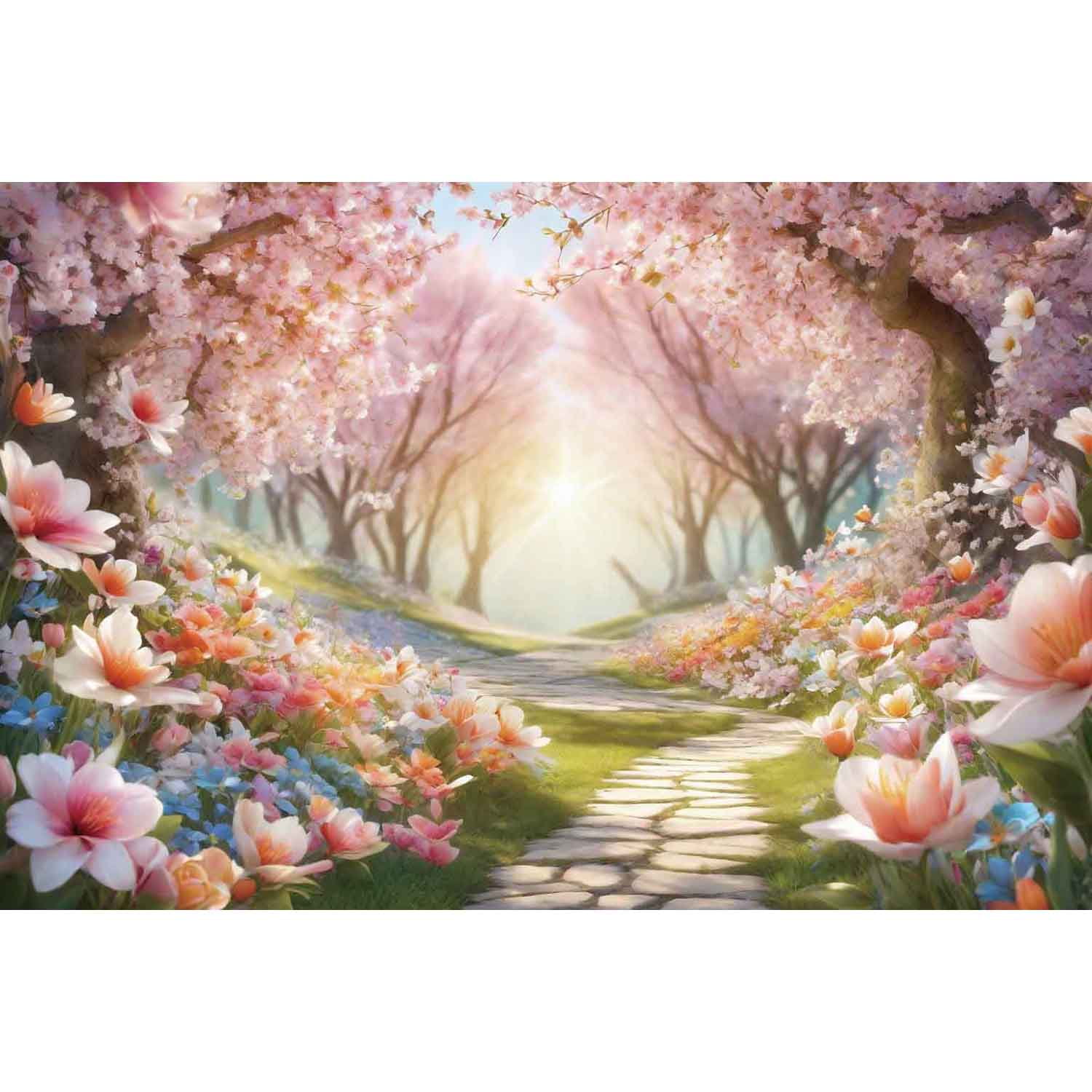 Spring Holiday Background for Photography Pink Flower Cherry Blossom ...