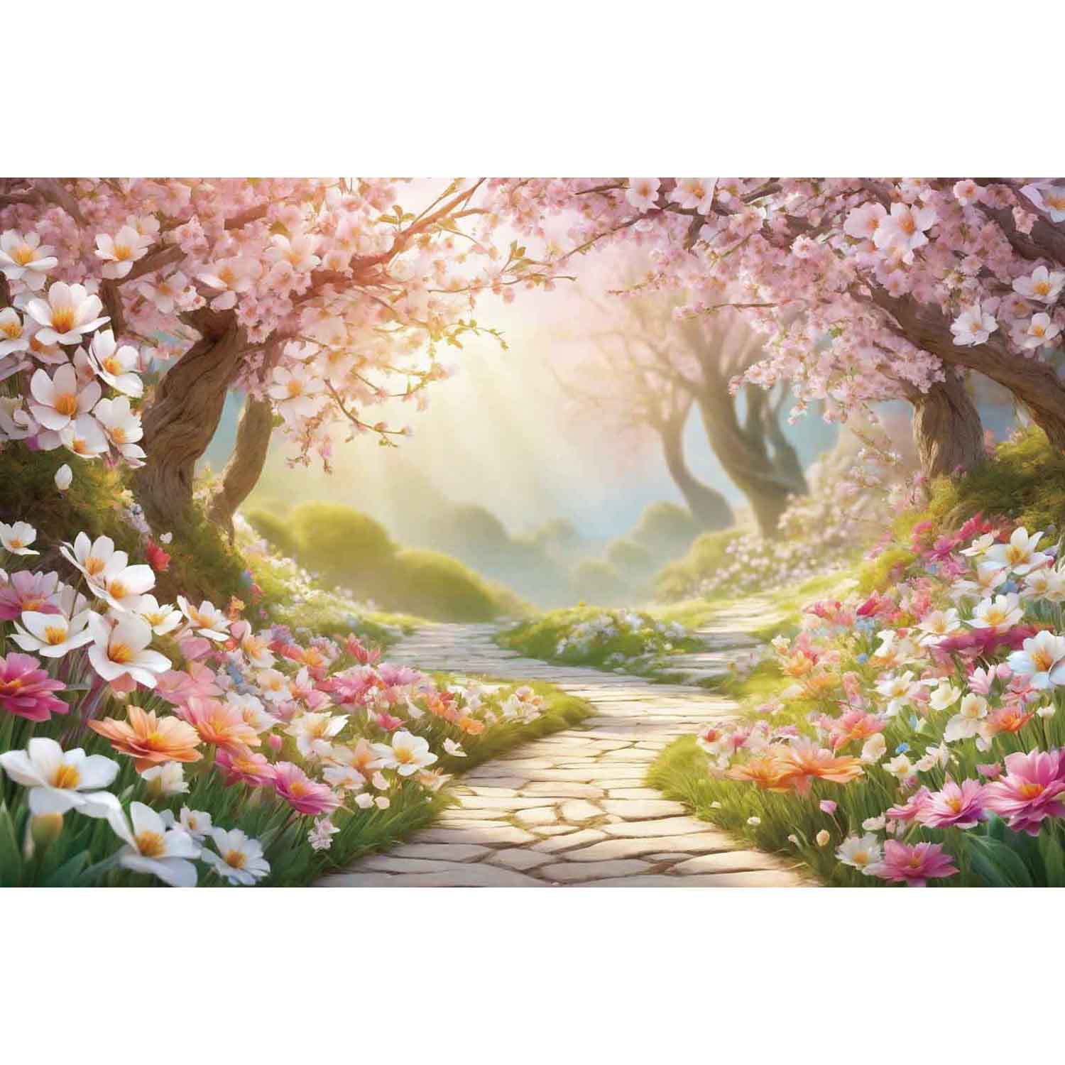 Spring Holiday Background for Photography Pink Flower Cherry Blossom ...