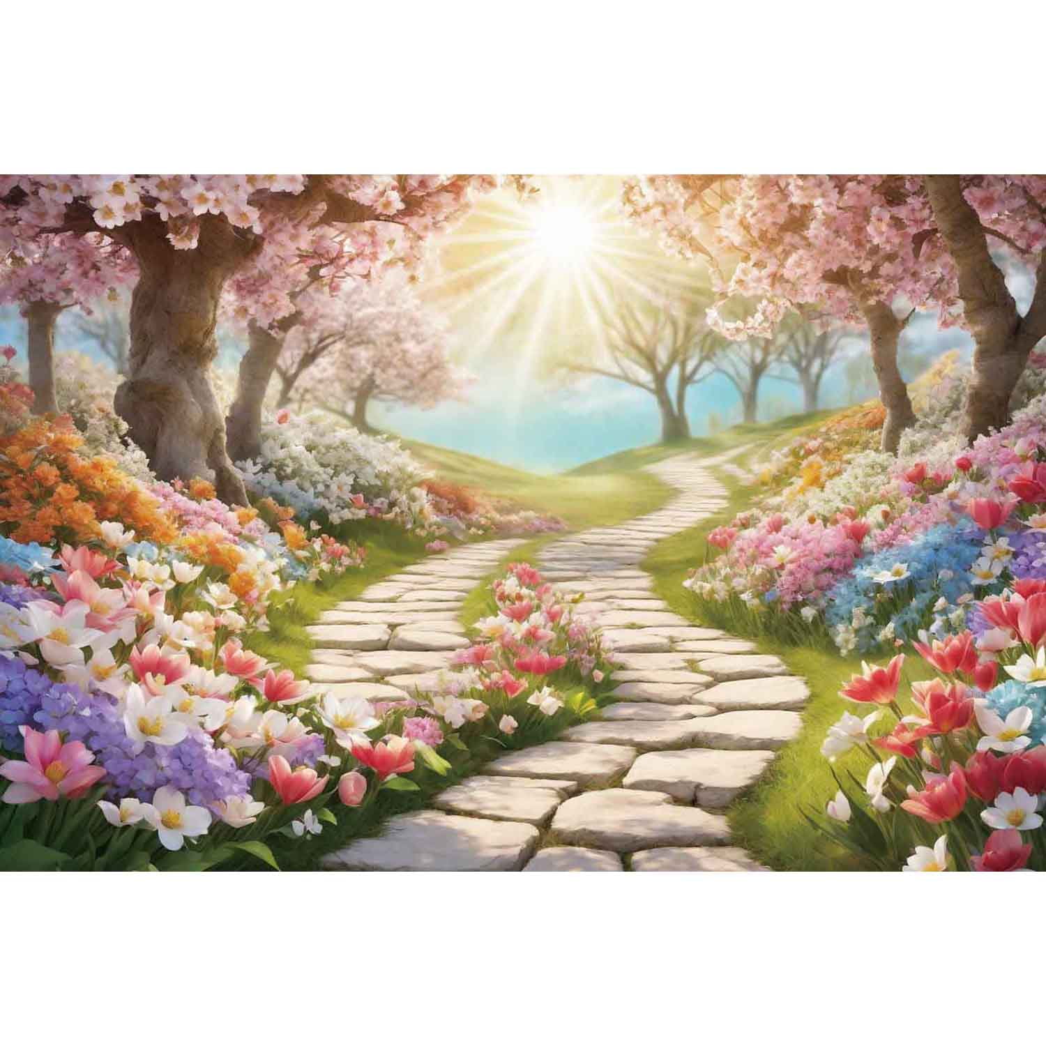 Spring Holiday Background for Photography Pink Flower Cherry Blossom ...