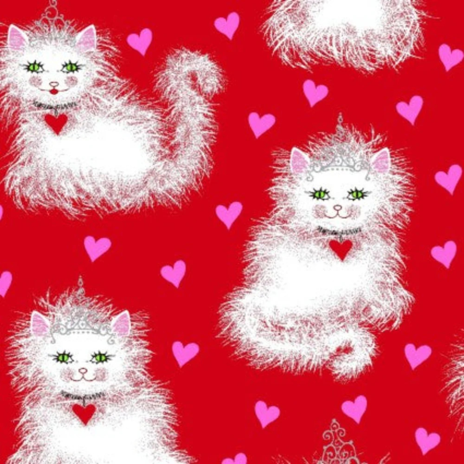 Spring Holidays For Love - Princess Meow Meow Cotton Fabric - Walmart.com
