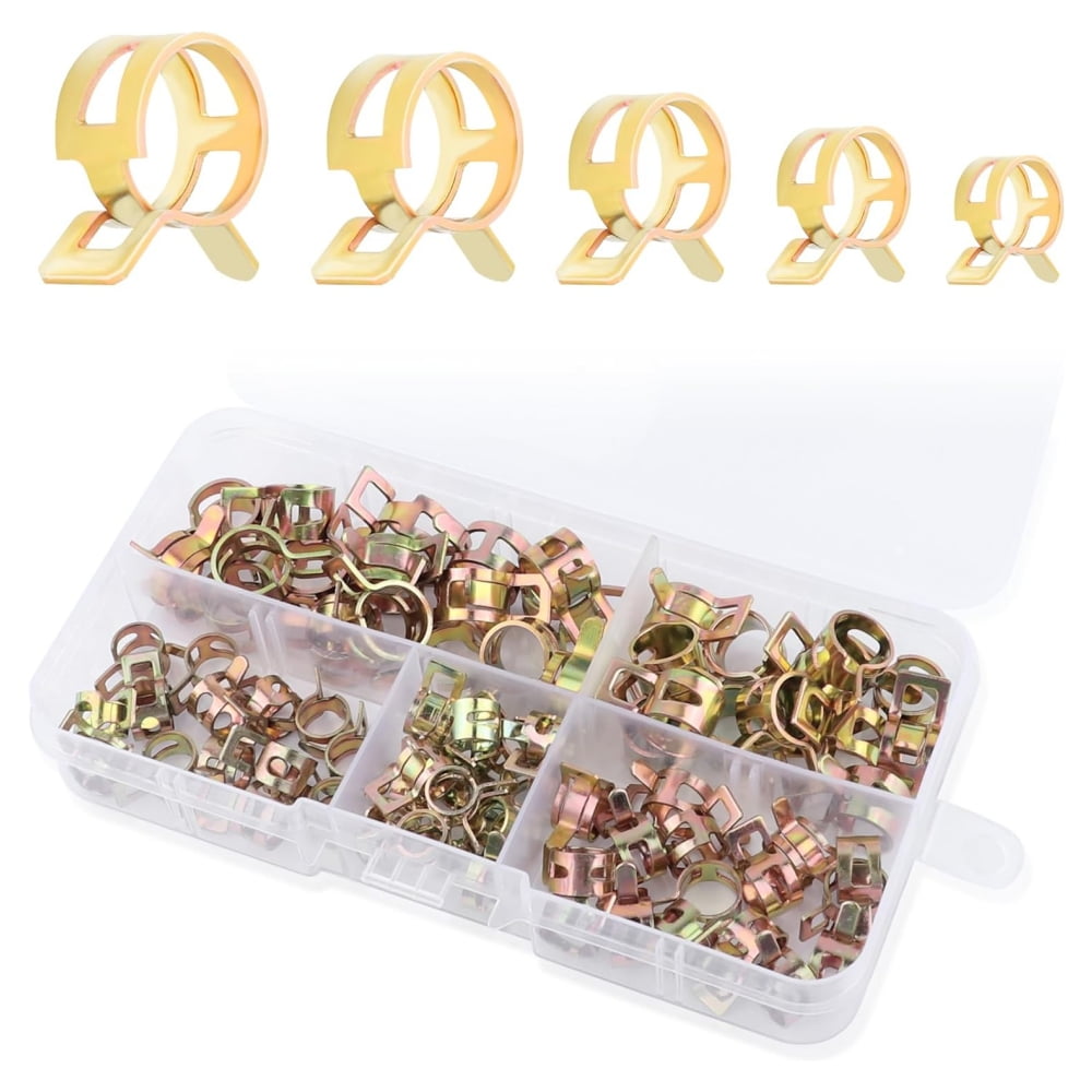 Spring Hose Clamp Assortment Kit,5 Size Spring Clamps For Fastening ...