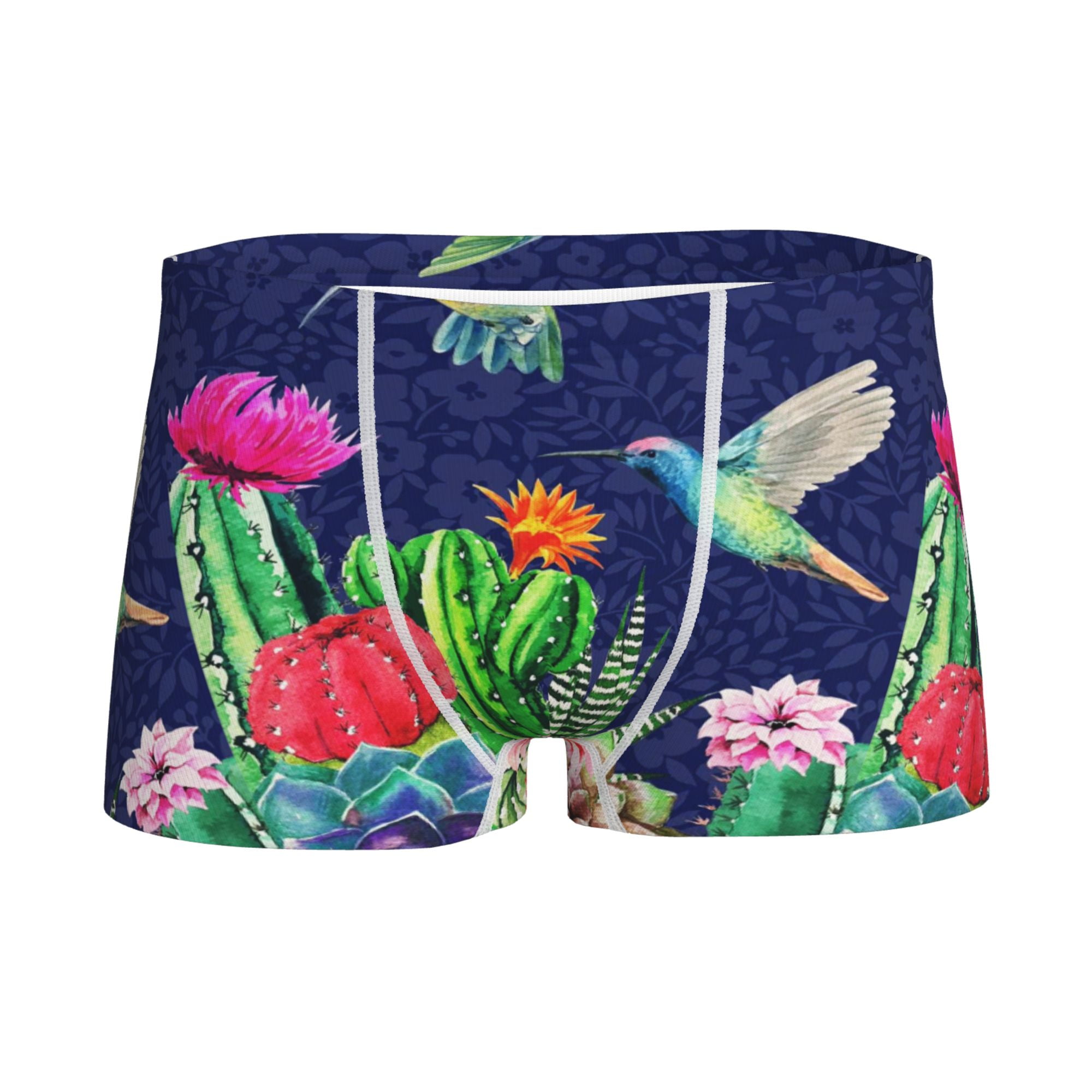 Spring Hummingbird Cactus Boys'100% Cotton Boxer Brief Soft Moisture ...