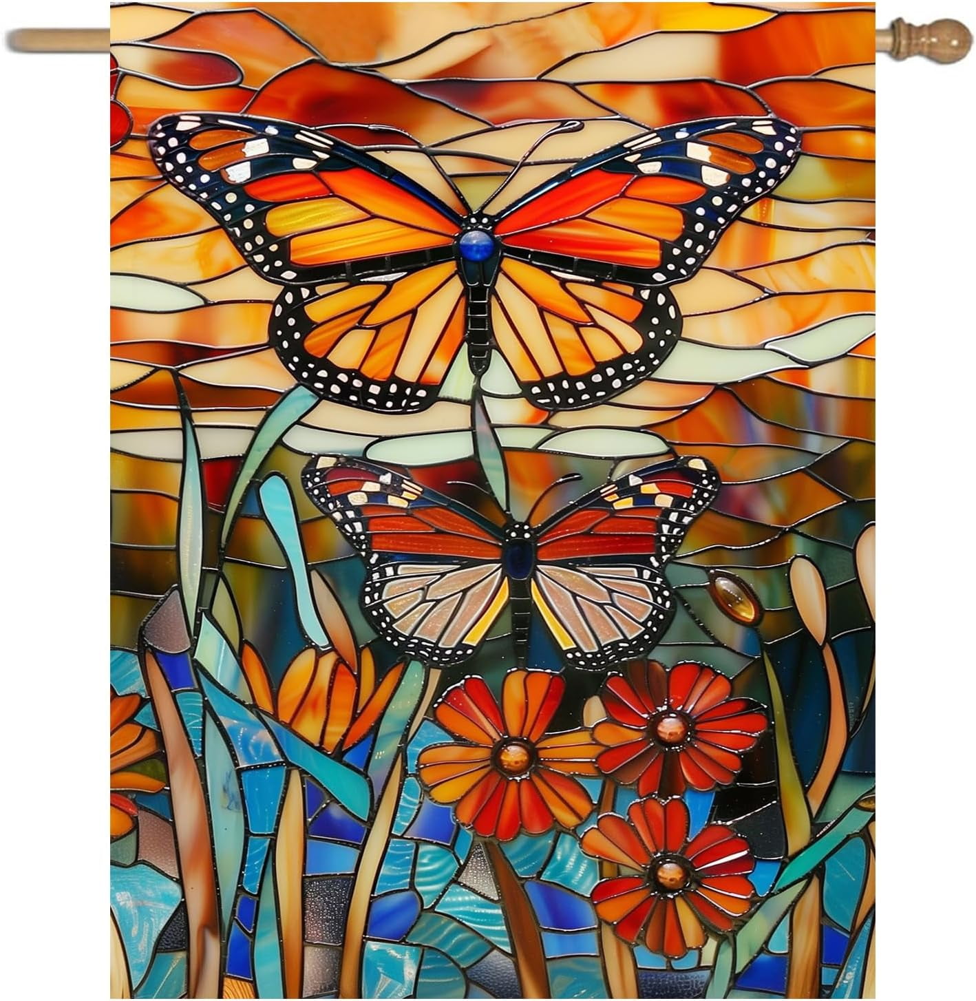 Spring Hummingbird House Flags Floral Summer Garden Flag for Outside ...
