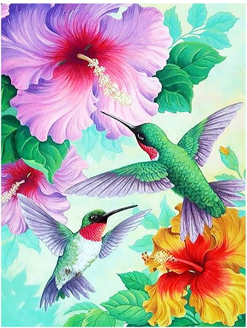 Spring Hummingbirds Hibiscus Flowers Summer Welcome Double Sided Garden ...