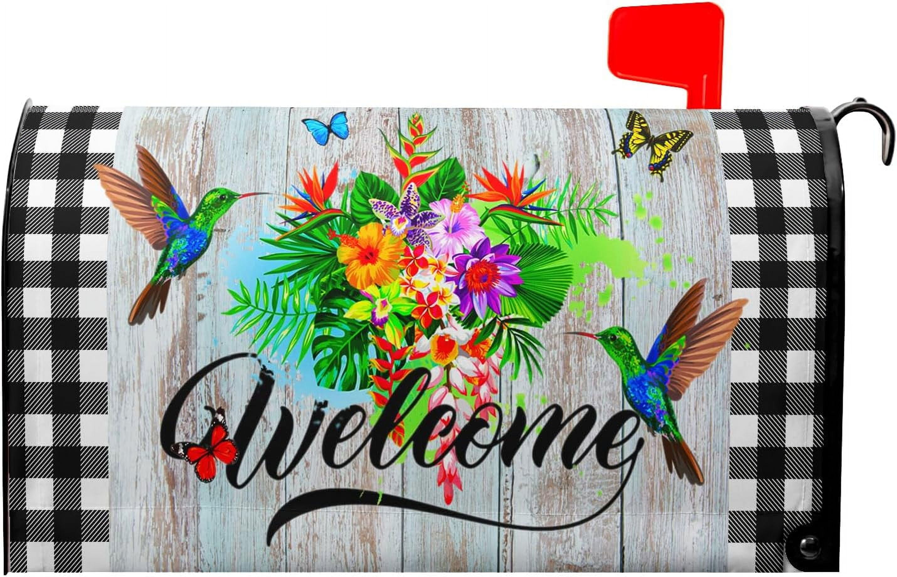 Spring Hummingbirds Mailbox Cover Magnetic Standard Size 18X21 Inch ...