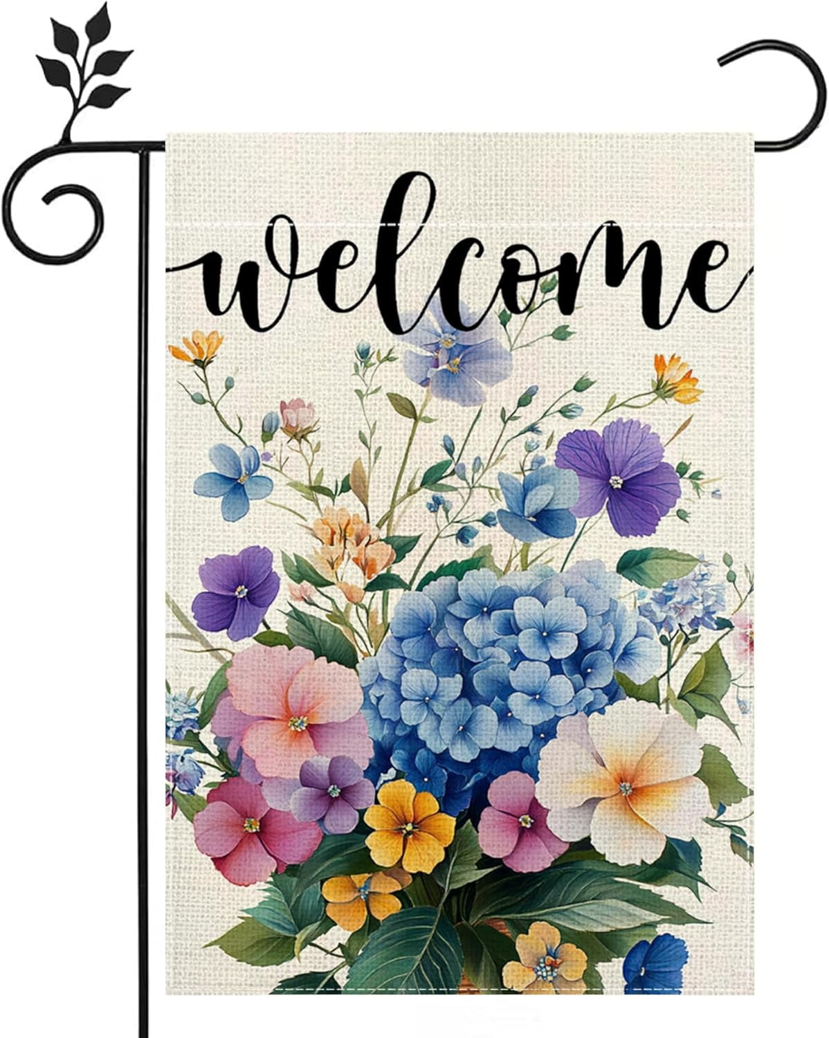 Spring Hydrangea Garden Flag Spring Summer Colorful Floral Flowers ...