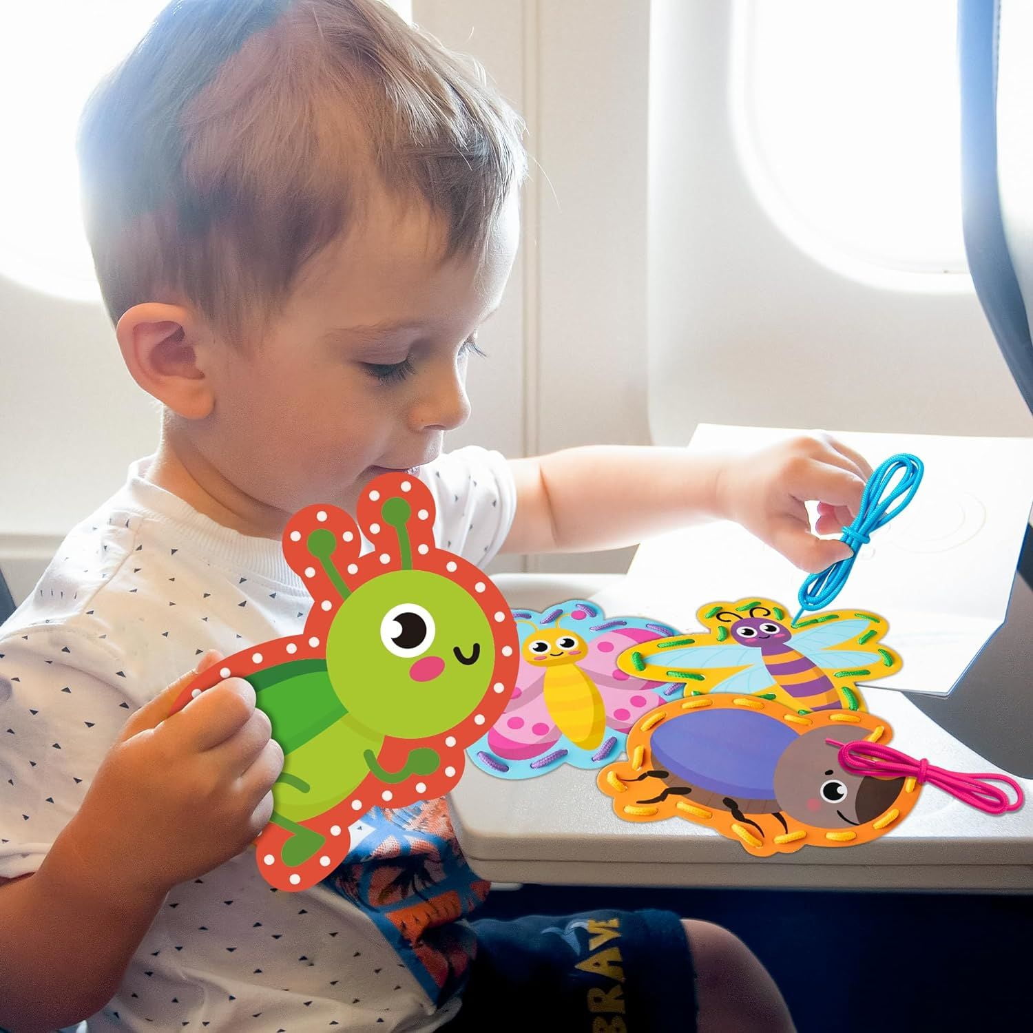 Spring Insect Lacing Cards - 9Pcs Summer Bugs Frog Cardboard Sewing ...