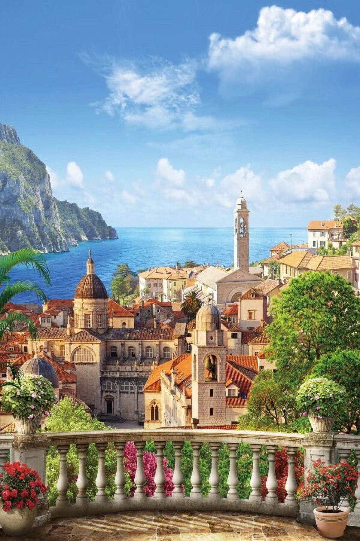 Spring Italy Style Backdrop Modern City Landscape Natural River Water ...