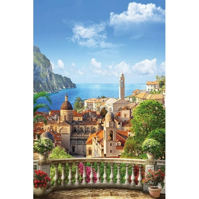 Spring Italy Style Backdrop Modern City Landscape Natural River Water ...